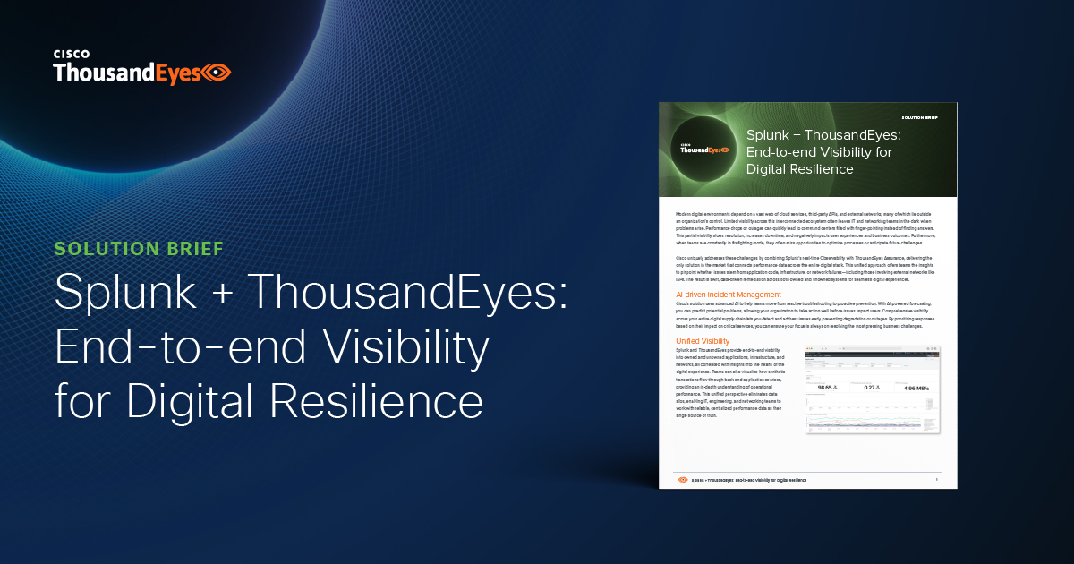 Splunk + ThousandEyes