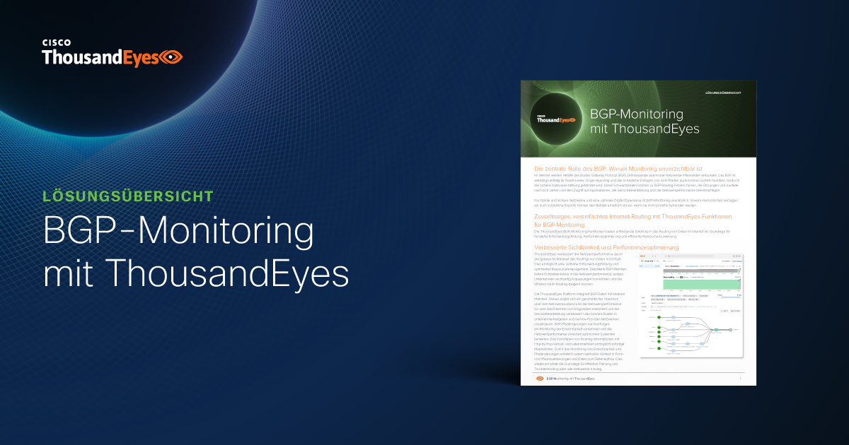 BGP-Monitoring mit ThousandEyes