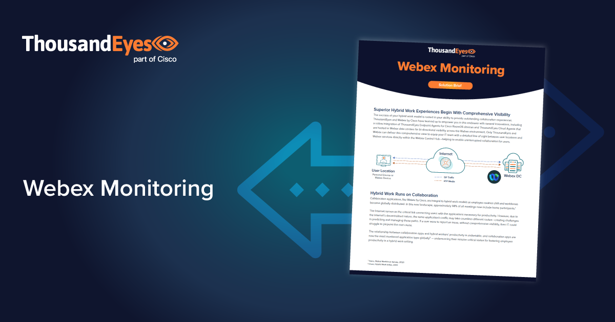 Webex Monitoring | ThousandEyes