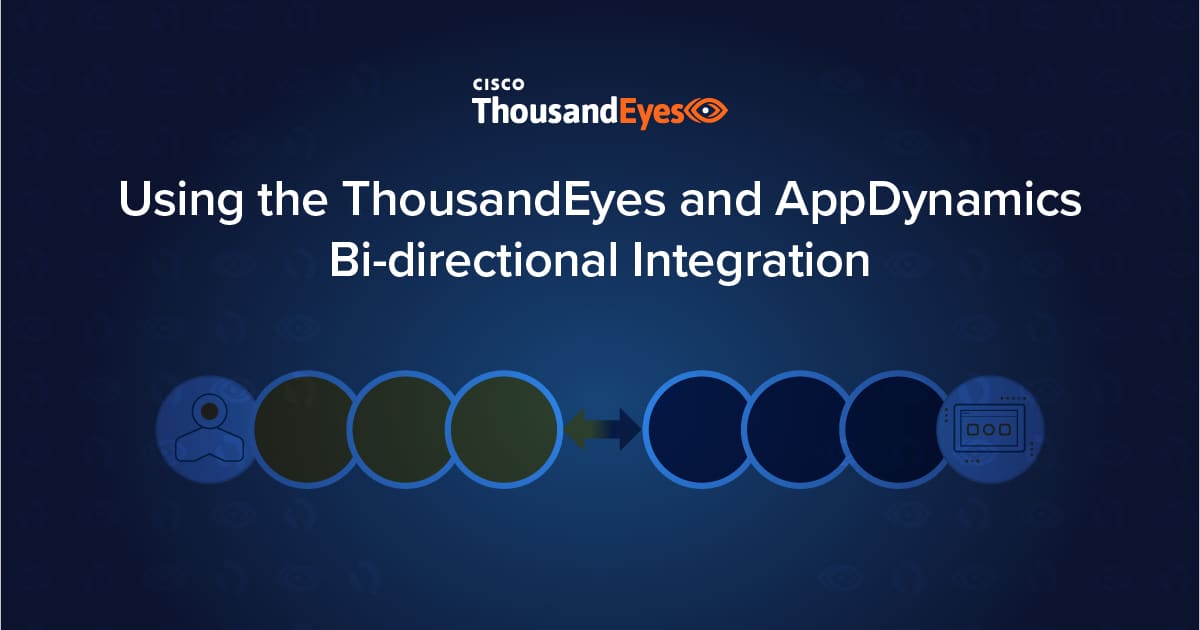 Using ThousandEyes & Splunk AppDynamics Bi-directional Integration