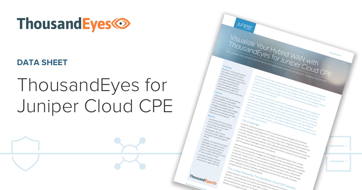 ThousandEyes for Juniper Cloud CPE | Data Sheet