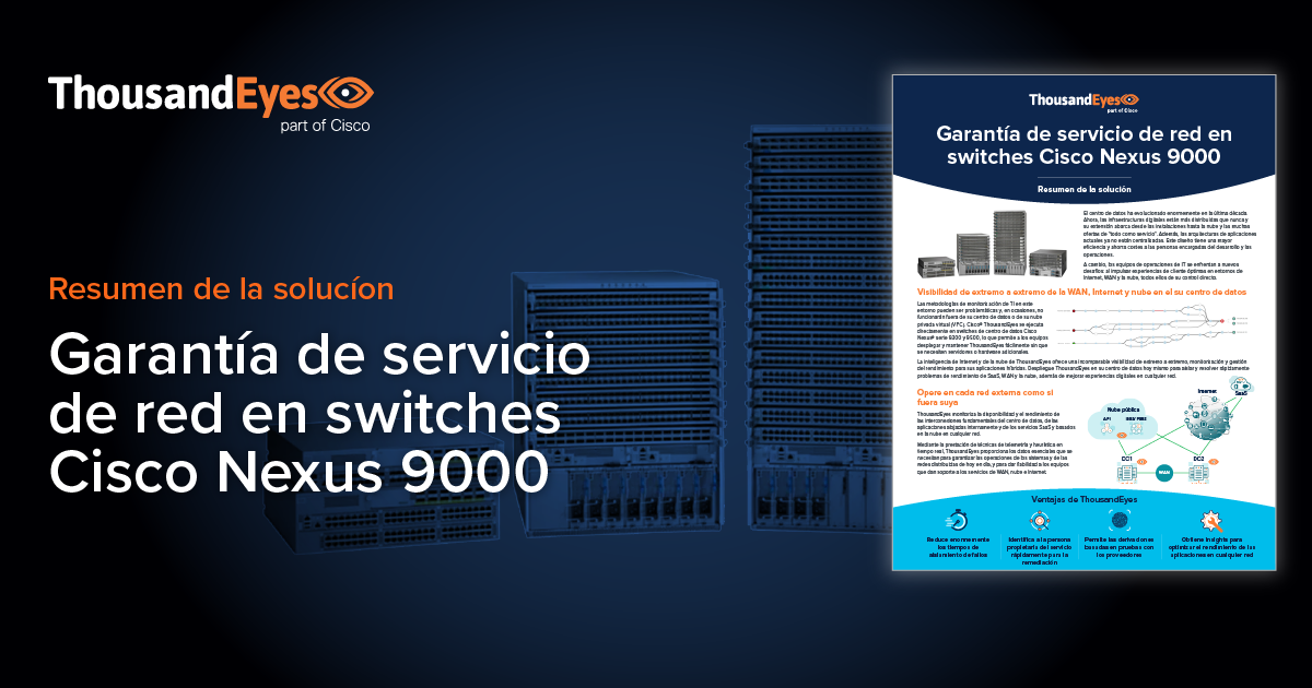 Garantía de servicio de red en switches Cisco Nexus 9000