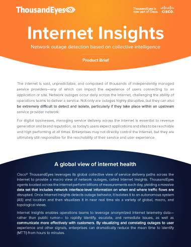 Internet Insights™ | Product Brief | ThousandEyes