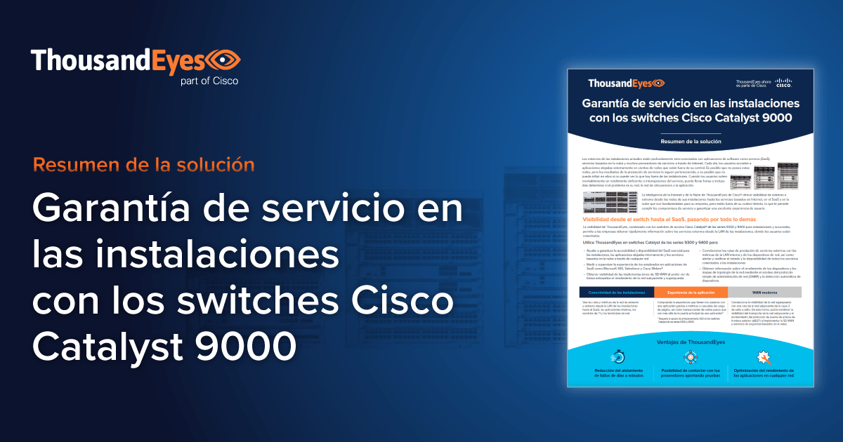 Garantía de servicio con los switches Cisco Catalyst 9000