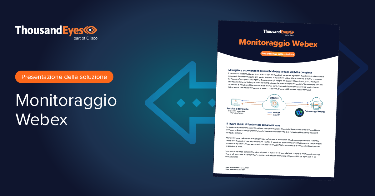 Monitoraggio Webex | ThousandEyes