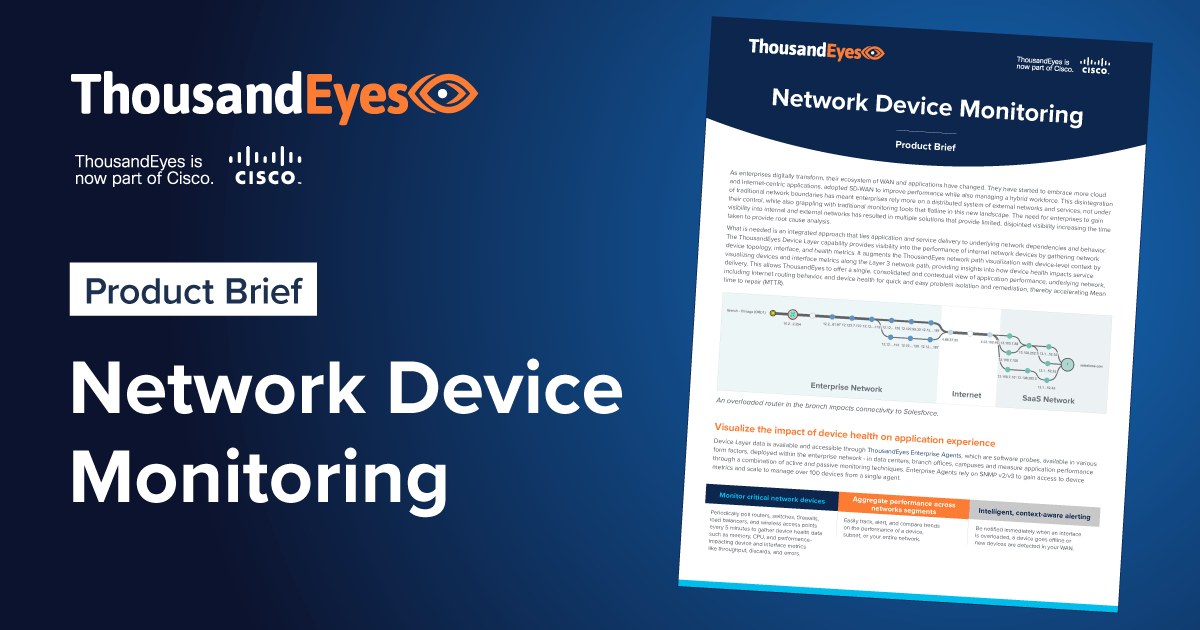Network Device Monitoring | ThousandEyes