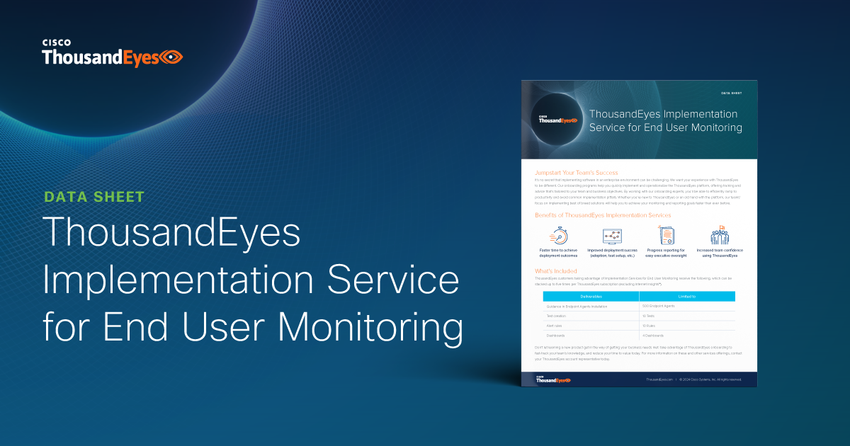 Implementation Service for End User Monitoring